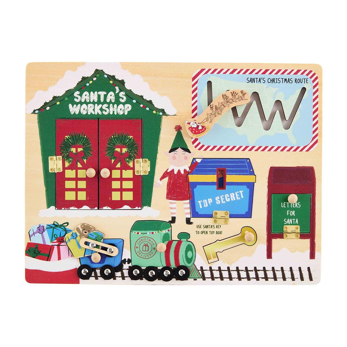 Santa Shop Busy Board Wooden Puzzle – Milby’s Just Kids