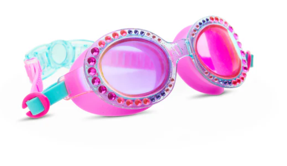 Bedazzled Blue Sparkling Swim Goggles – Milby’s Just Kids