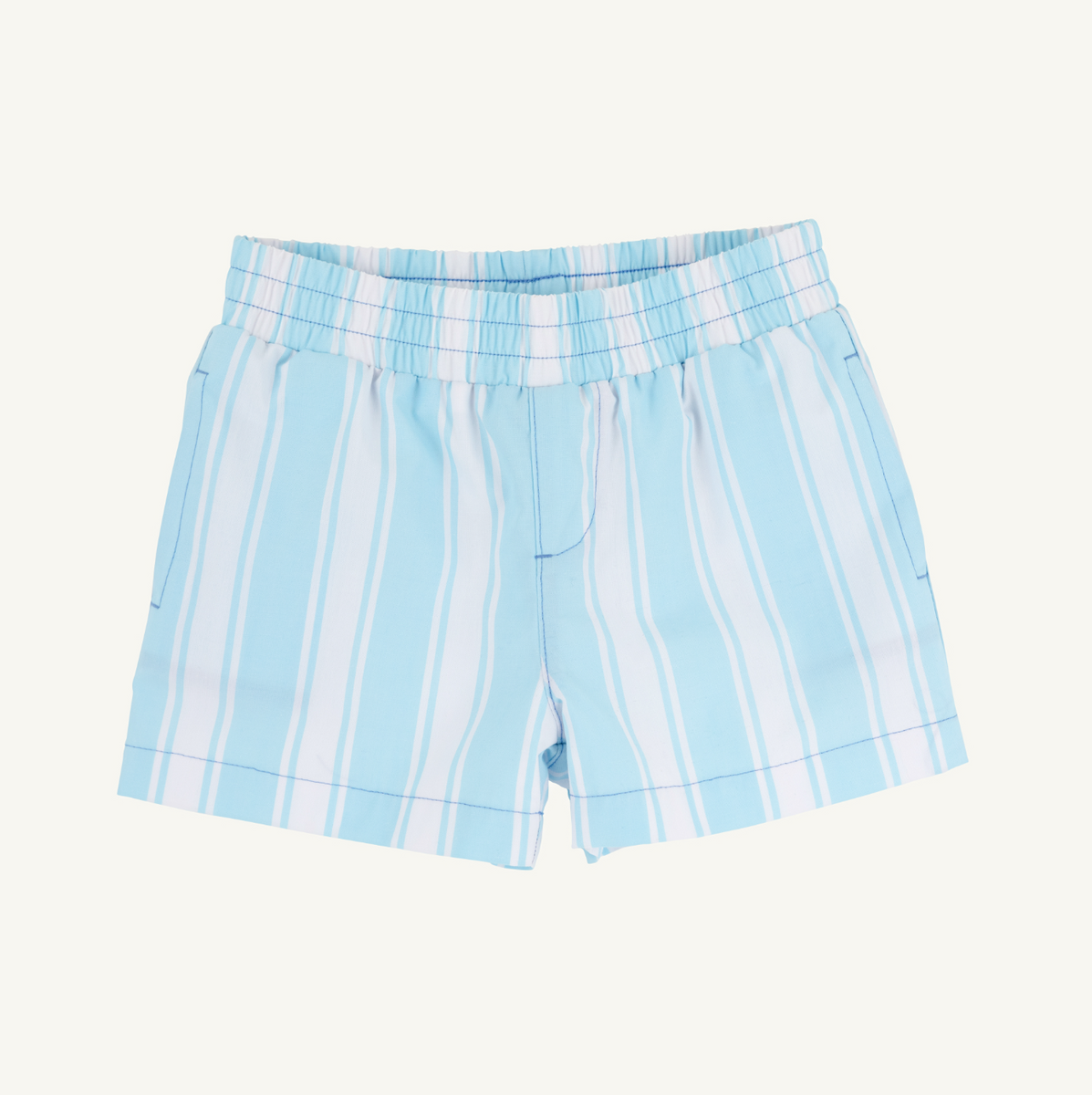 Sheffield Shorts- Belhaven Blue TIcking Stripe/ WBB – Milby’s Just Kids
